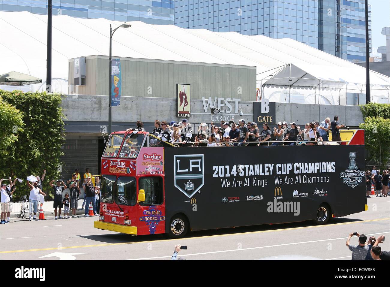 Los Angeles Kings Championship parade in L. A. as the members are in ...