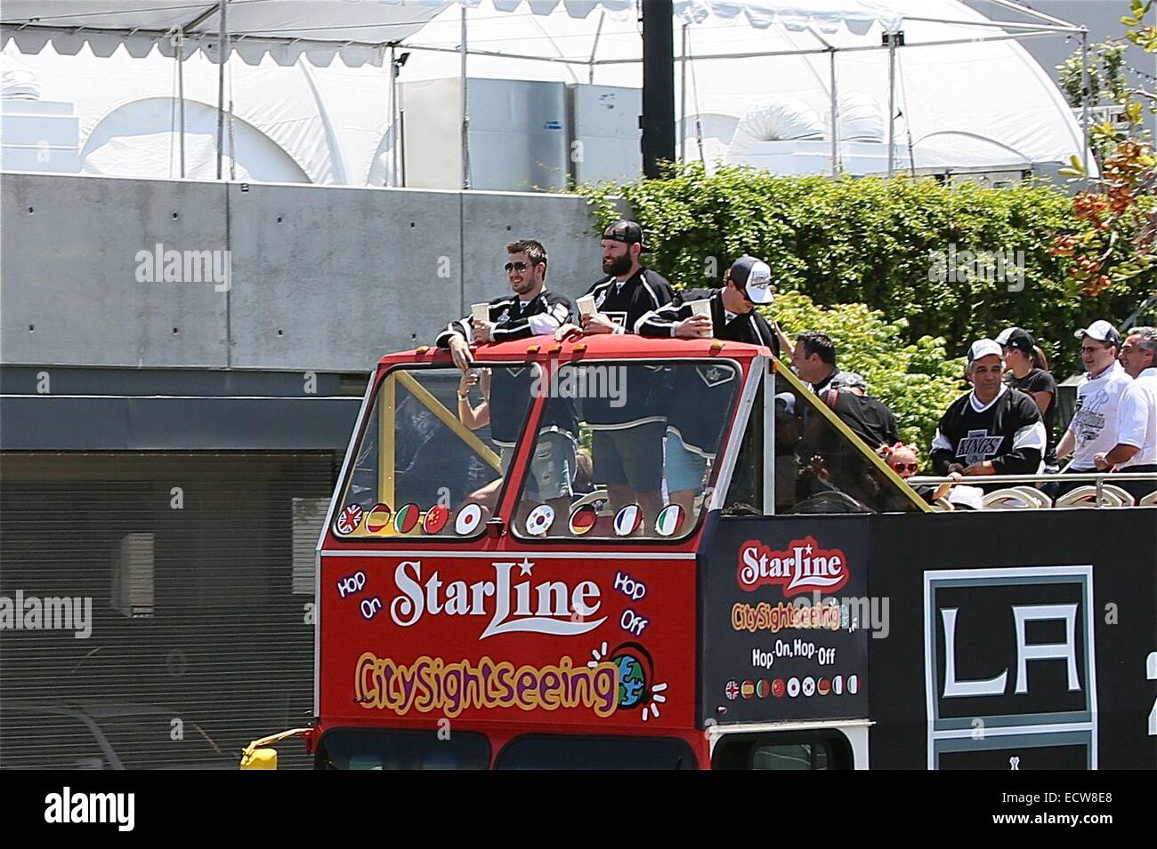 Los Angeles Kings Championship parade in L. A. as the members are in ...