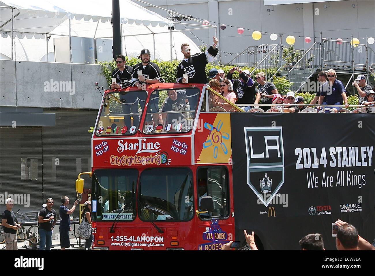 Los Angeles Kings Championship parade in L. A. as the members are in ...