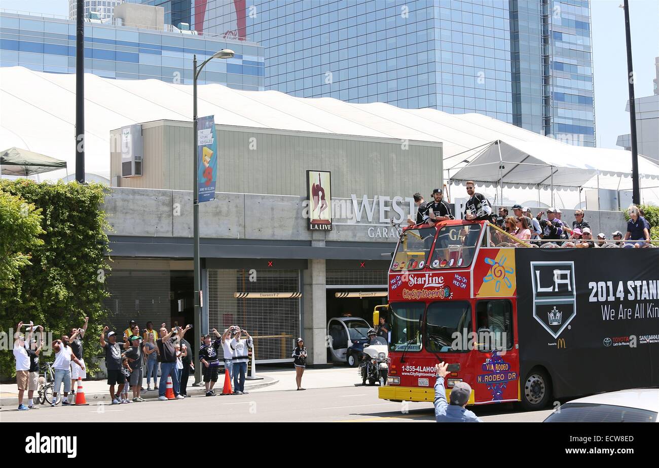 Los Angeles Kings Championship parade in L. A. as the members are in ...