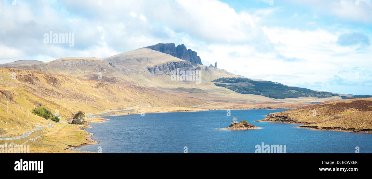 Loch Leathan lake and The Old Man Of Storr Isle of Skye Highland ...