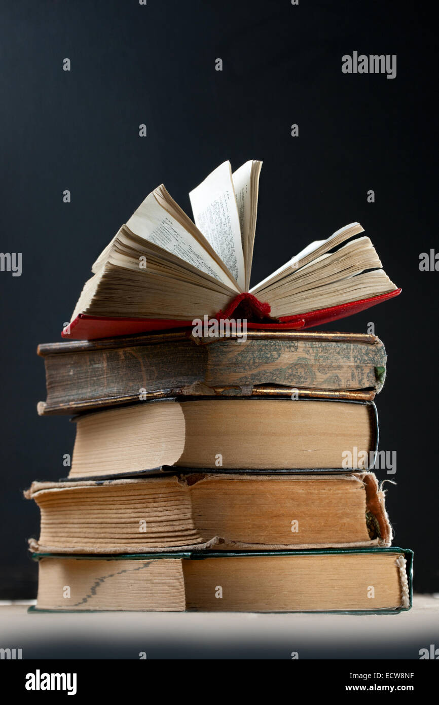 Pile of old books Stock Photo - Alamy