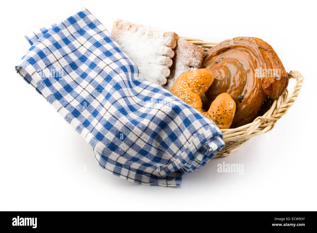 Basket of buns Stock Photo - Alamy