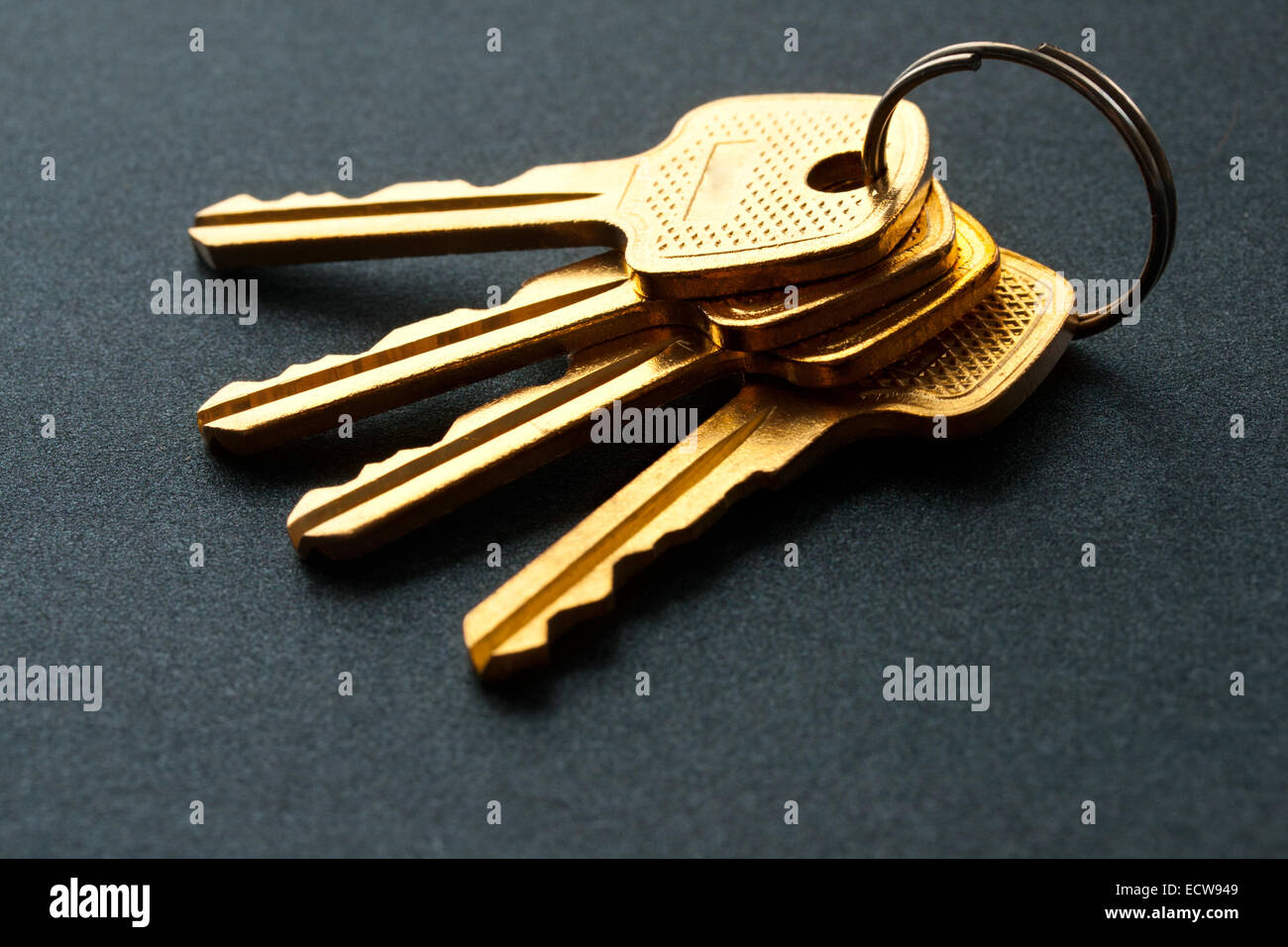 Bunch of keys isolated on grey Stock Photo - Alamy