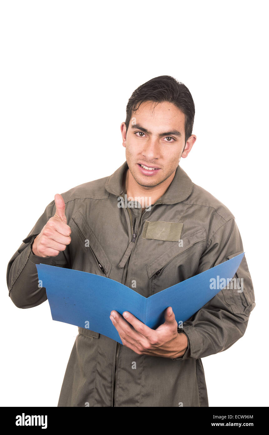 Young handsome pilot wearing uniform hi-res stock photography and ...