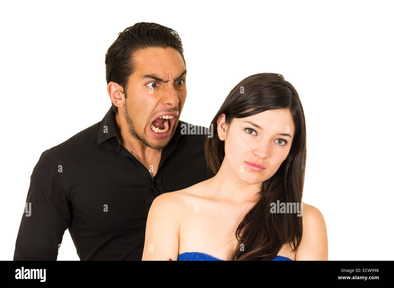 young attractive couple fighting Stock Photo - Alamy