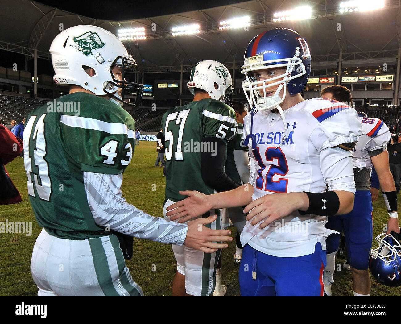 Carson, CA. 19th Dec, 2014. Folsom Bulldogs quarterback Jake Browning ...