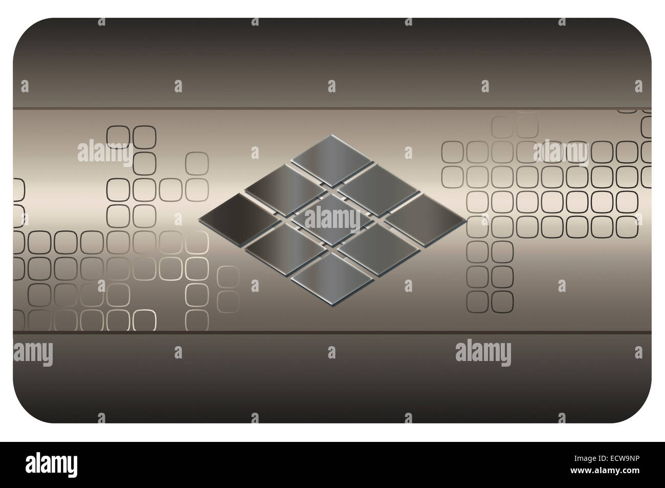 Metal background with abstract elements. Business card template Stock ...