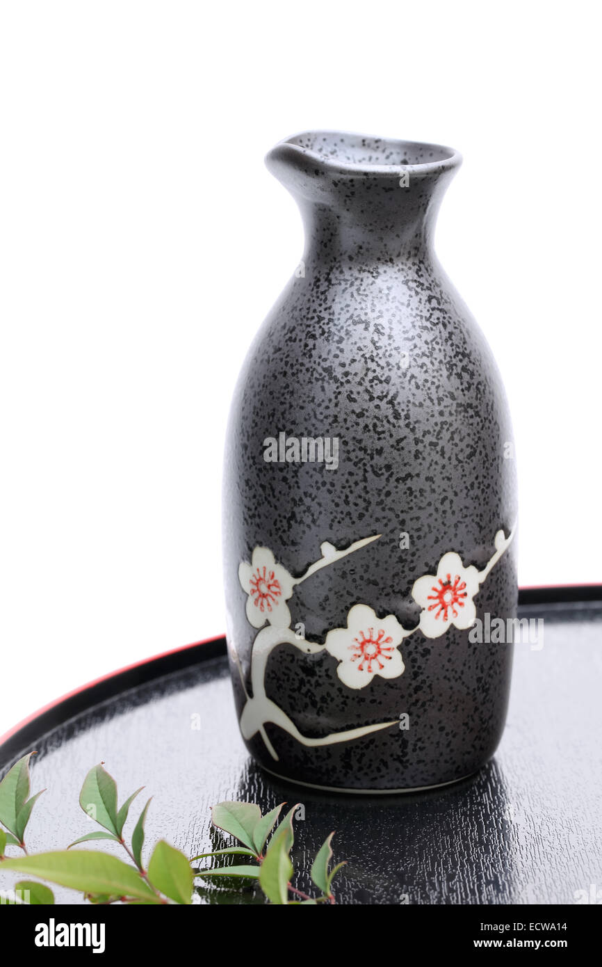 Traditional Japanese sake bottle Stock Photo - Alamy