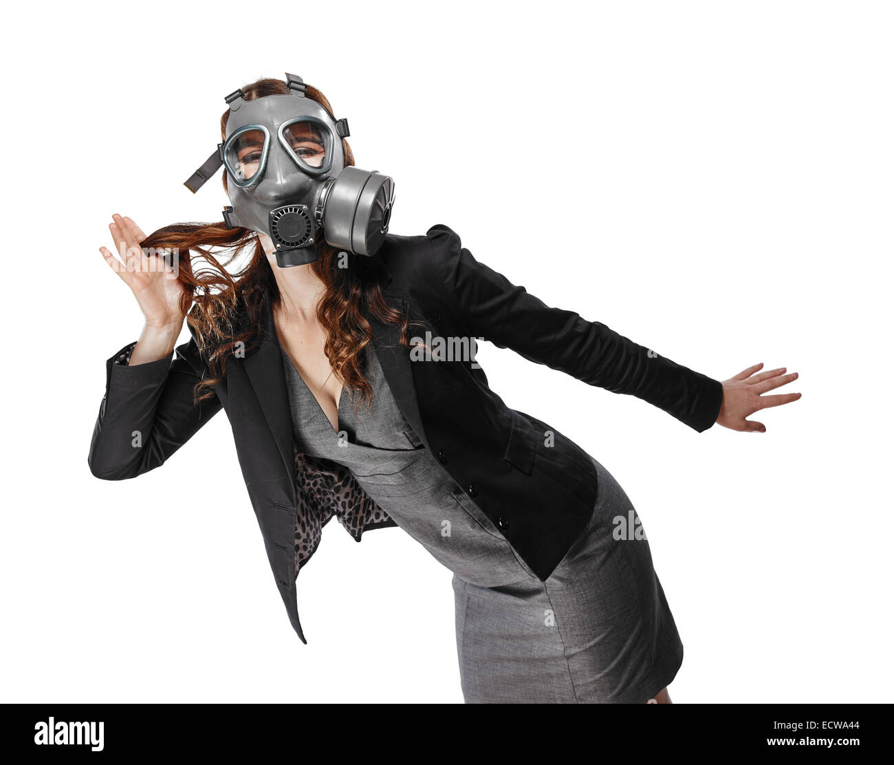 Woman gas mask Cut Out Stock Images & Pictures - Alamy
