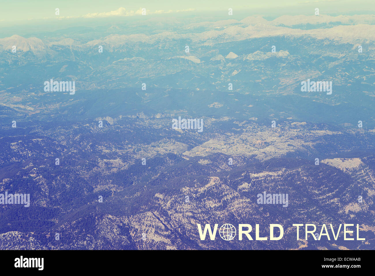 World Travel header Stock Photo - Alamy
