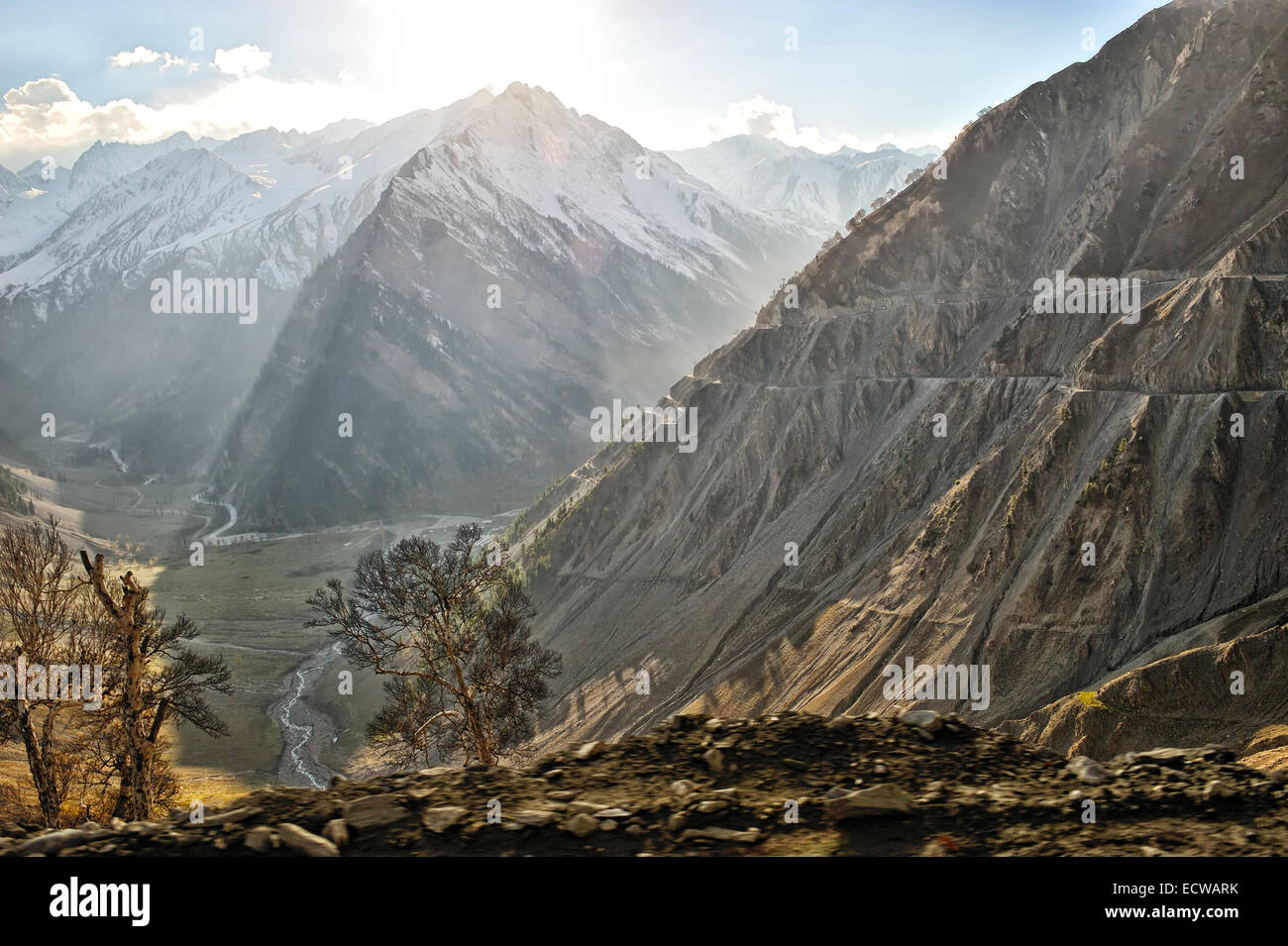 Magnificent road from distance, kargil, Ladakh, Nortth India Stock ...