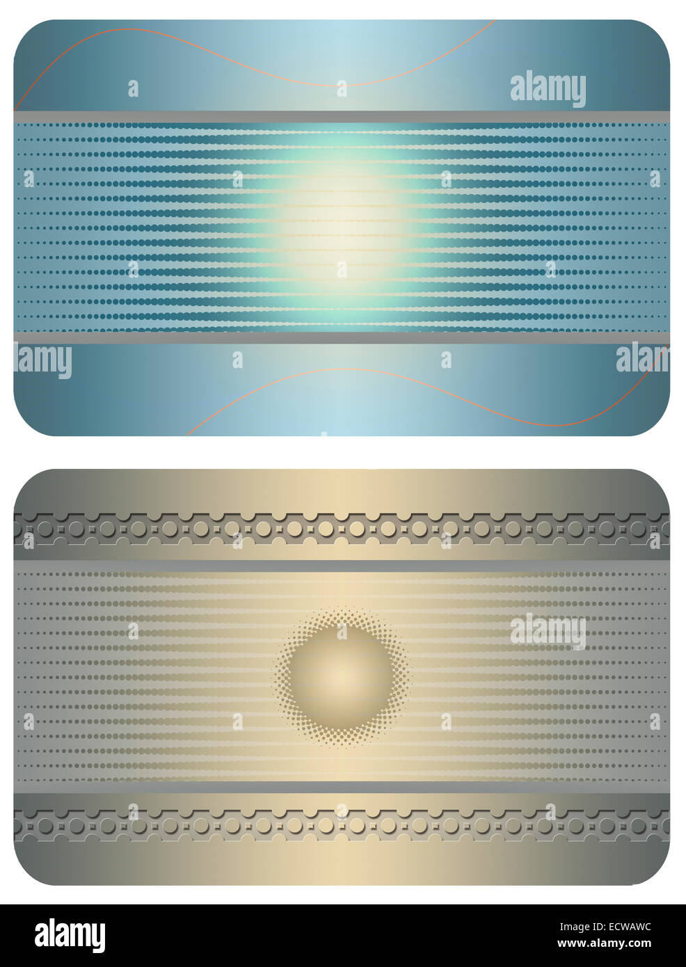 Two templates of business card with halftone patterns Stock Photo - Alamy