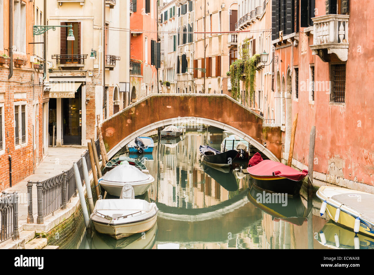 Bridge over canal, Venice Stock Photo - Alamy