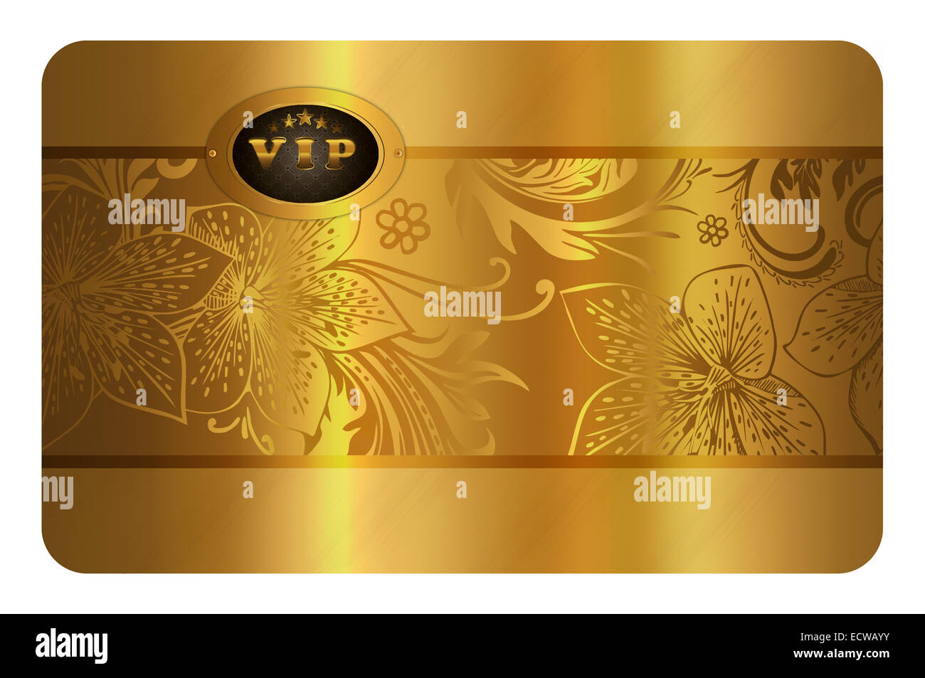 Gold business card template. Gold floral background for the design of ...