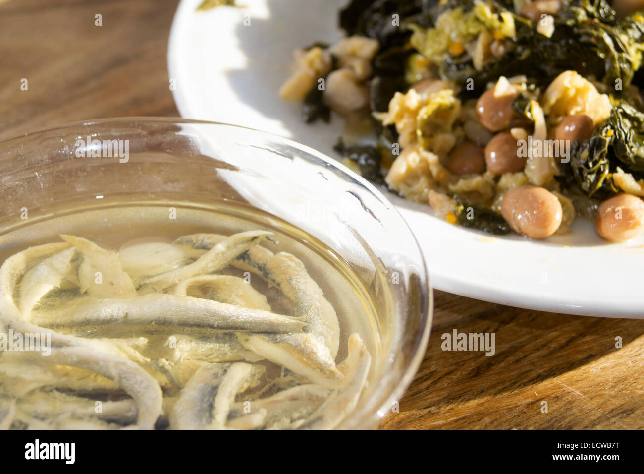 typical starter of the mediterranean diet: marinated anchovies Stock ...