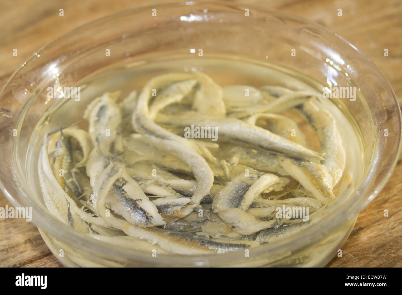 typical starter of the mediterranean diet: marinated anchovies Stock ...