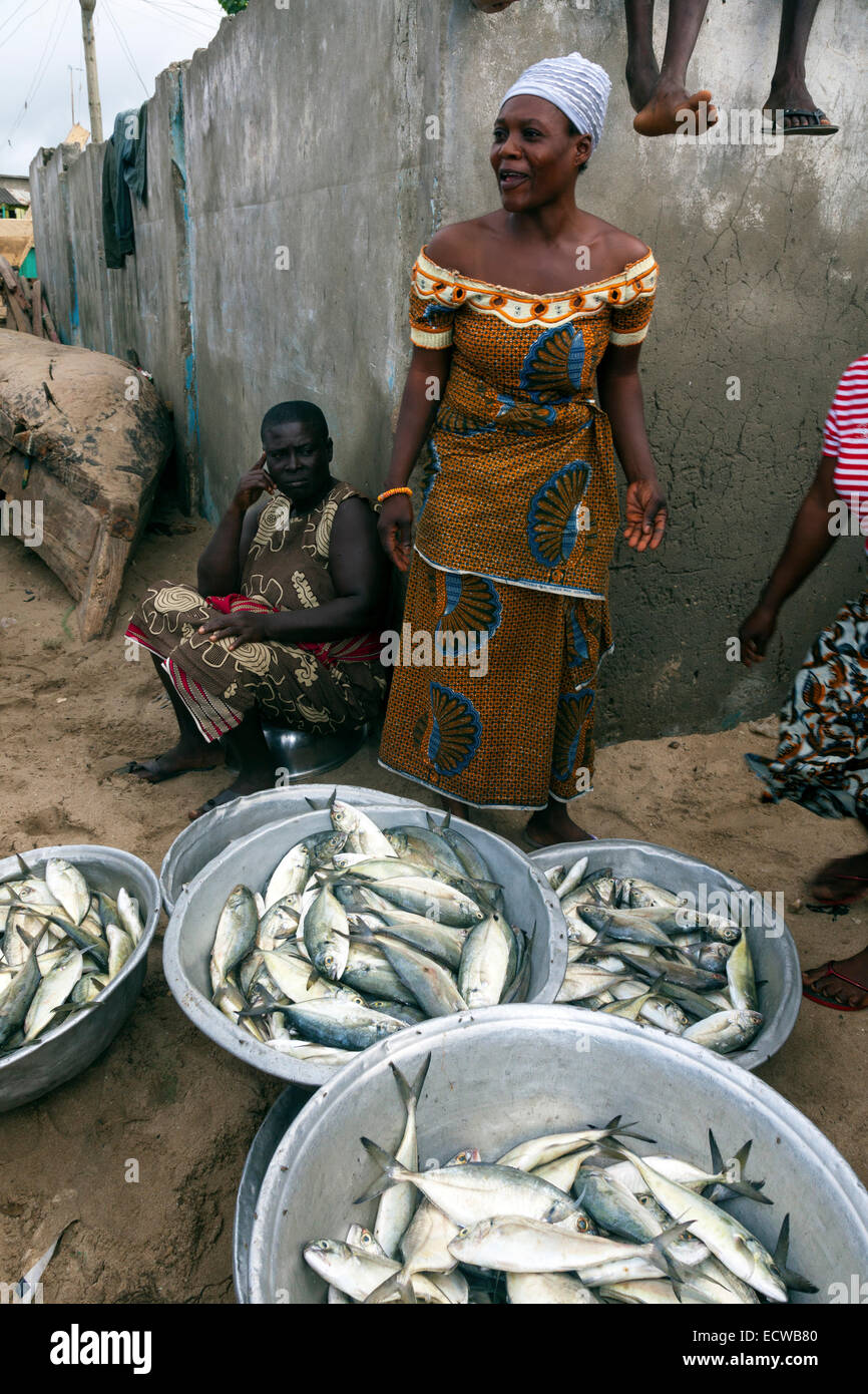 Winneba, fishing village on the Gulf of Guinea, near Accra, Ghana ...