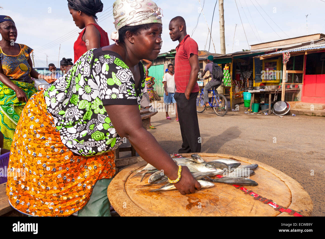 Winneba, fishing village on the Gulf of Guinea, near Accra, Ghana ...