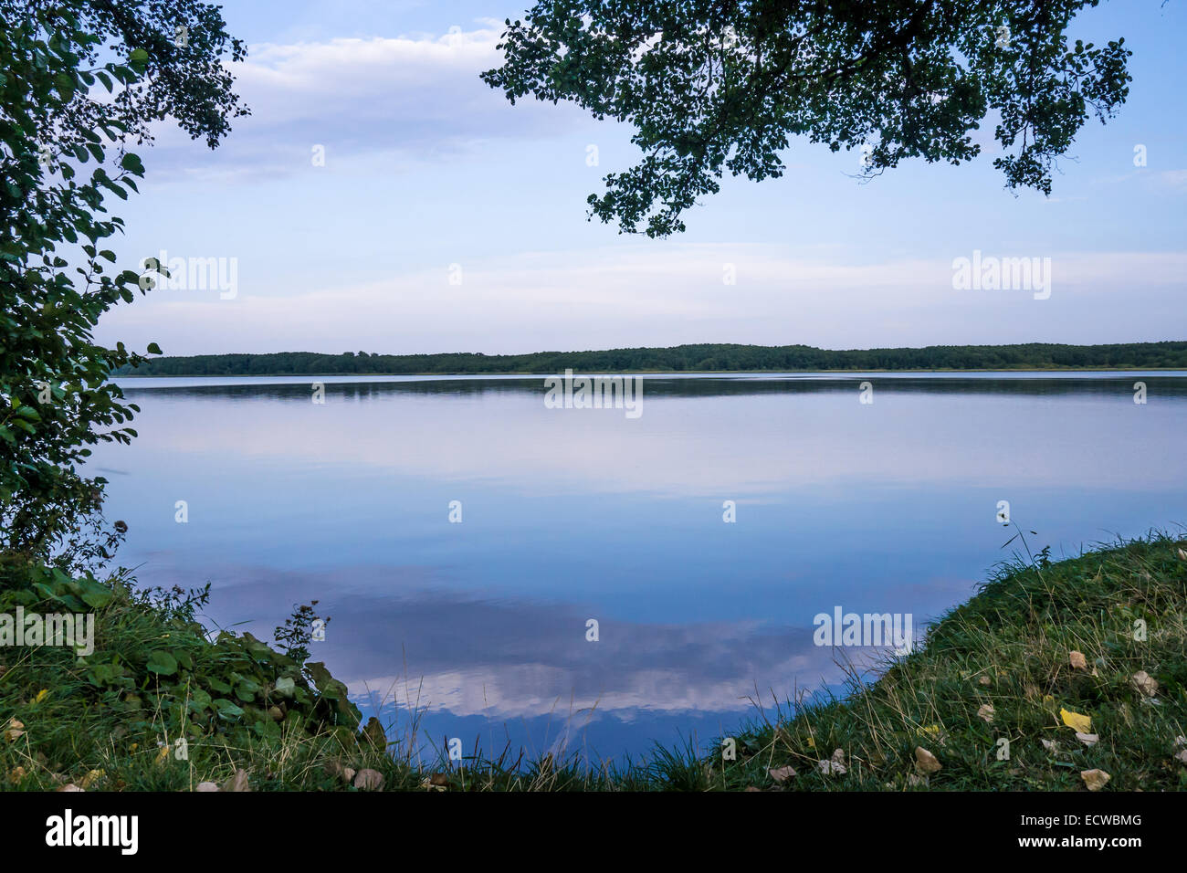 evening time at a lake Stock Photo - Alamy