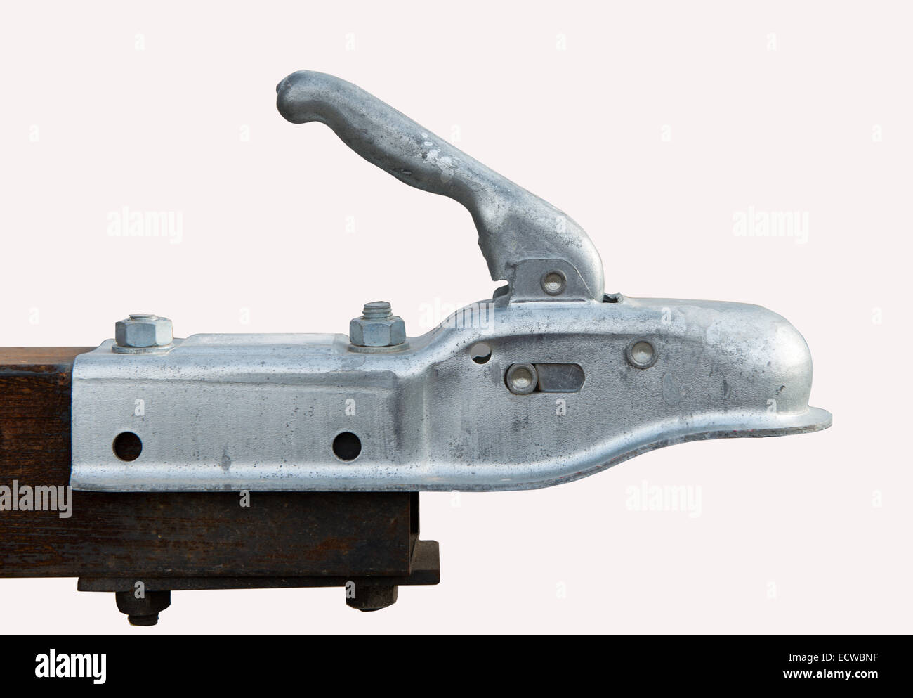 trailer hook on the white background Stock Photo - Alamy