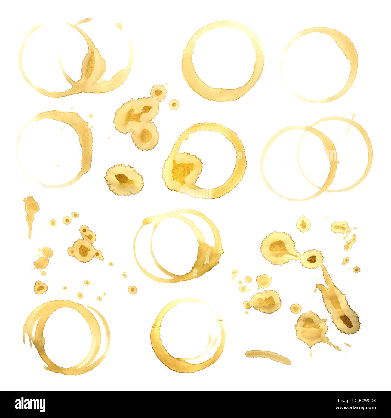 Coffee stain rings hi-res stock photography and images - Alamy