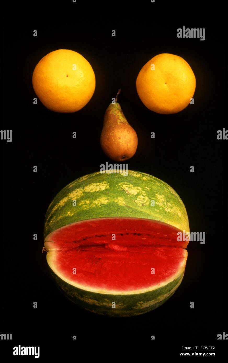 Representation of face made from fruit Stock Photo - Alamy