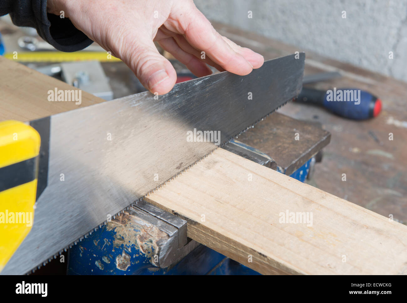 Sawing plank hi-res stock photography and images - Alamy