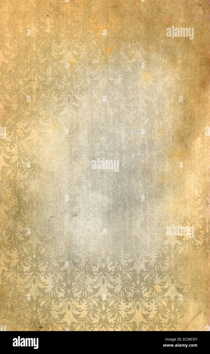 Grunge paper background with vintage patterns and copy space for text ...