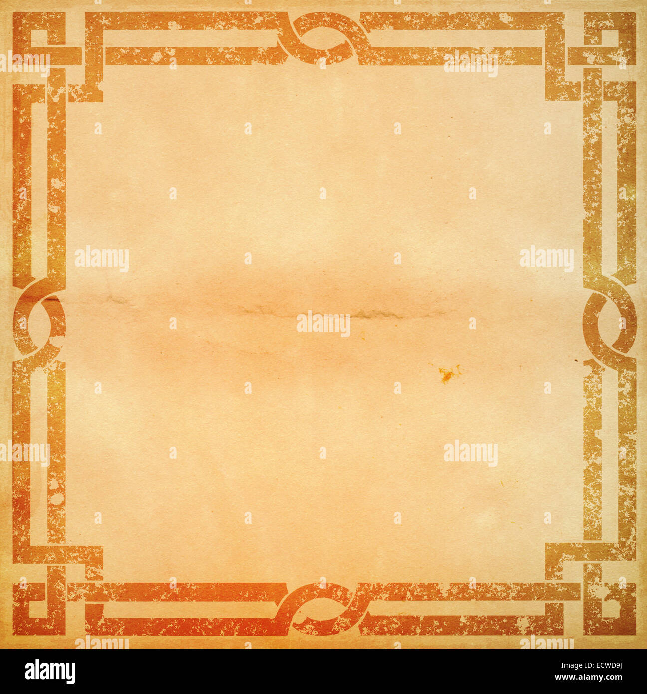 Grunge paper texture with old-fashioned border Stock Photo - Alamy