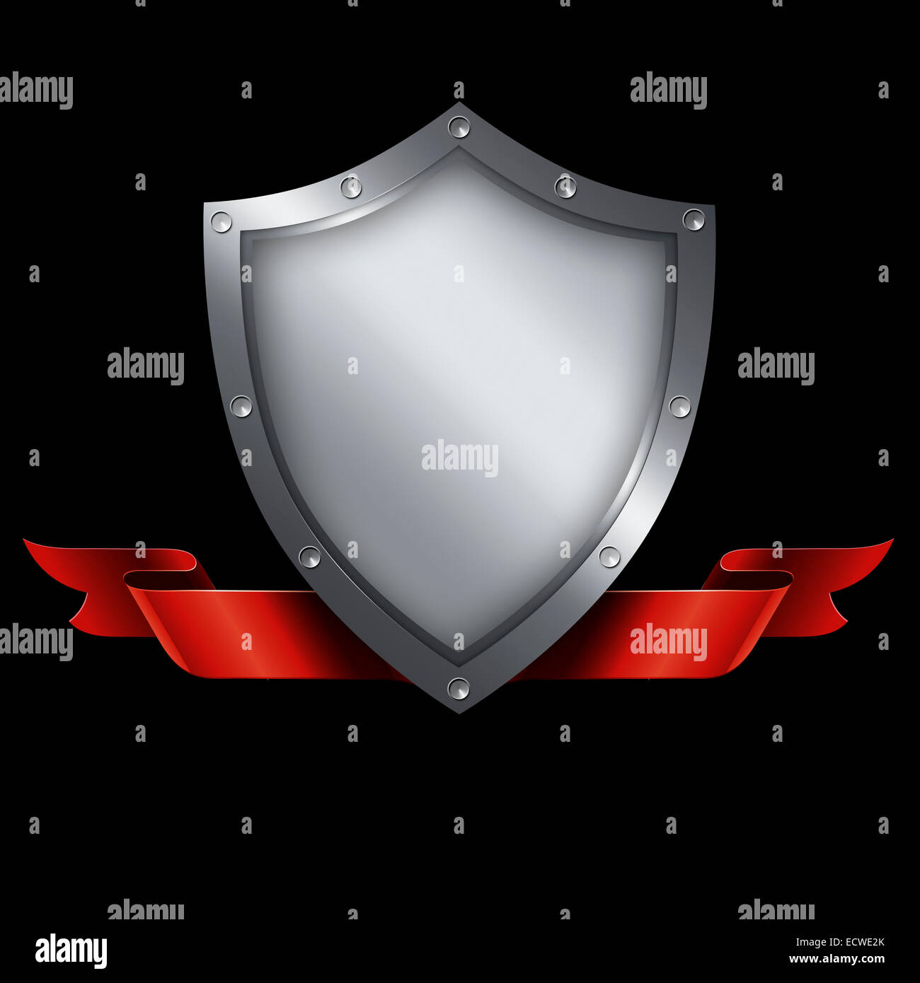 Medieval shield red ribbon on hi-res stock photography and images - Alamy
