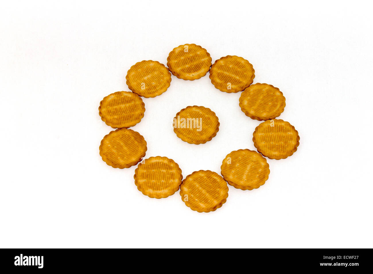 Many cookies on a white isolated background Stock Photo - Alamy