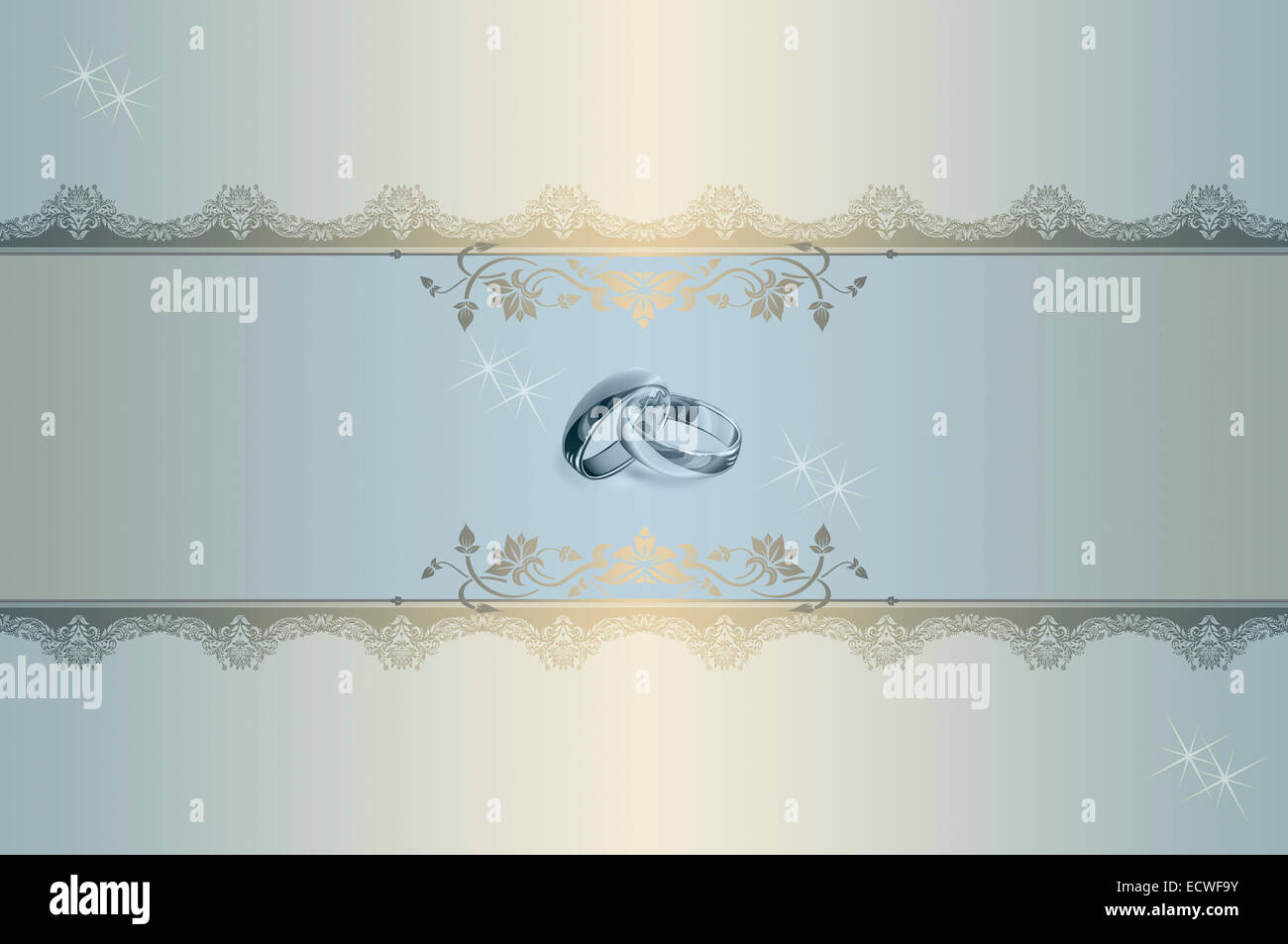 Template of wedding invitation with gold rings for the design Stock ...