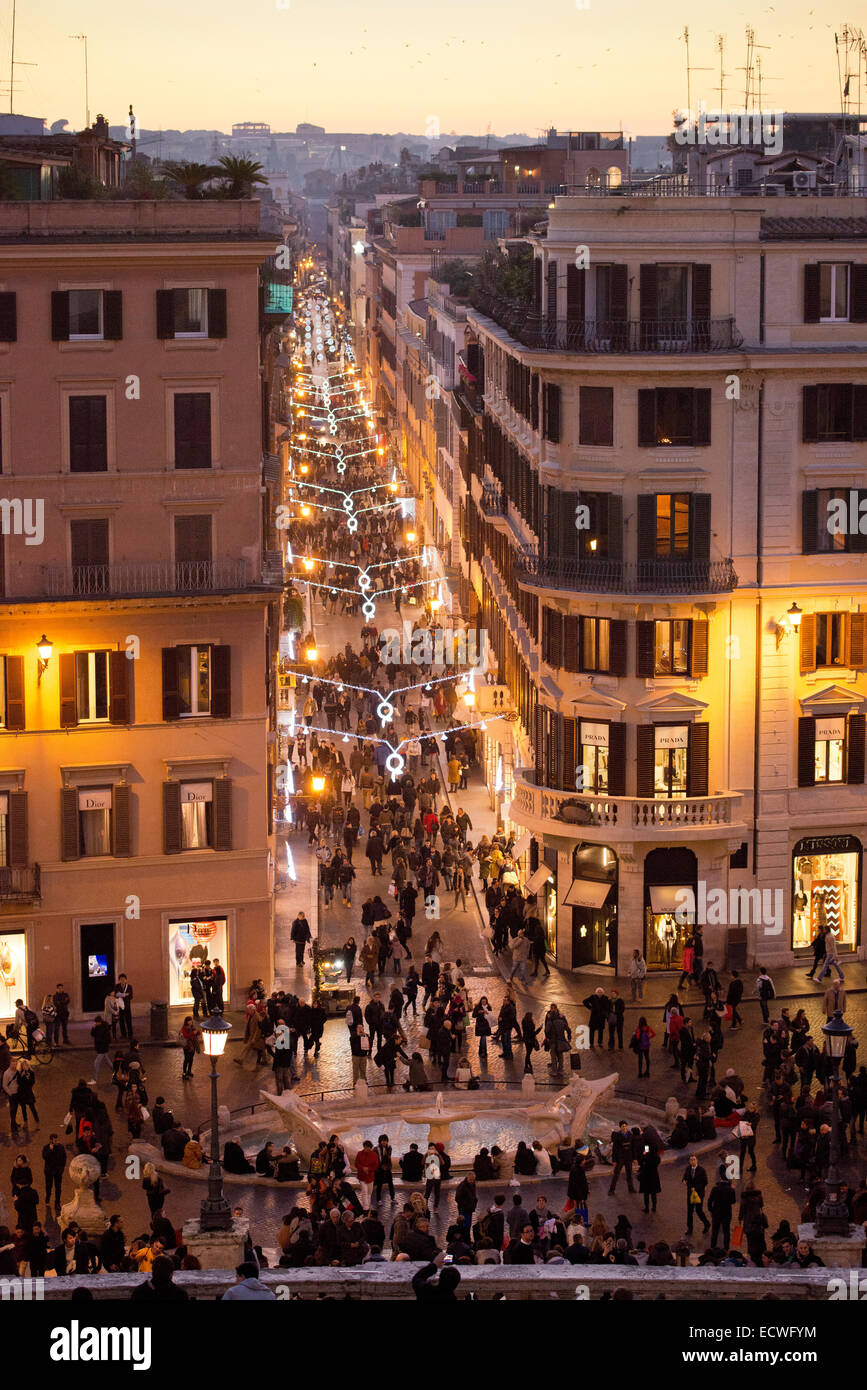 Aerial piazza di spagna rome hi-res stock photography and images - Alamy