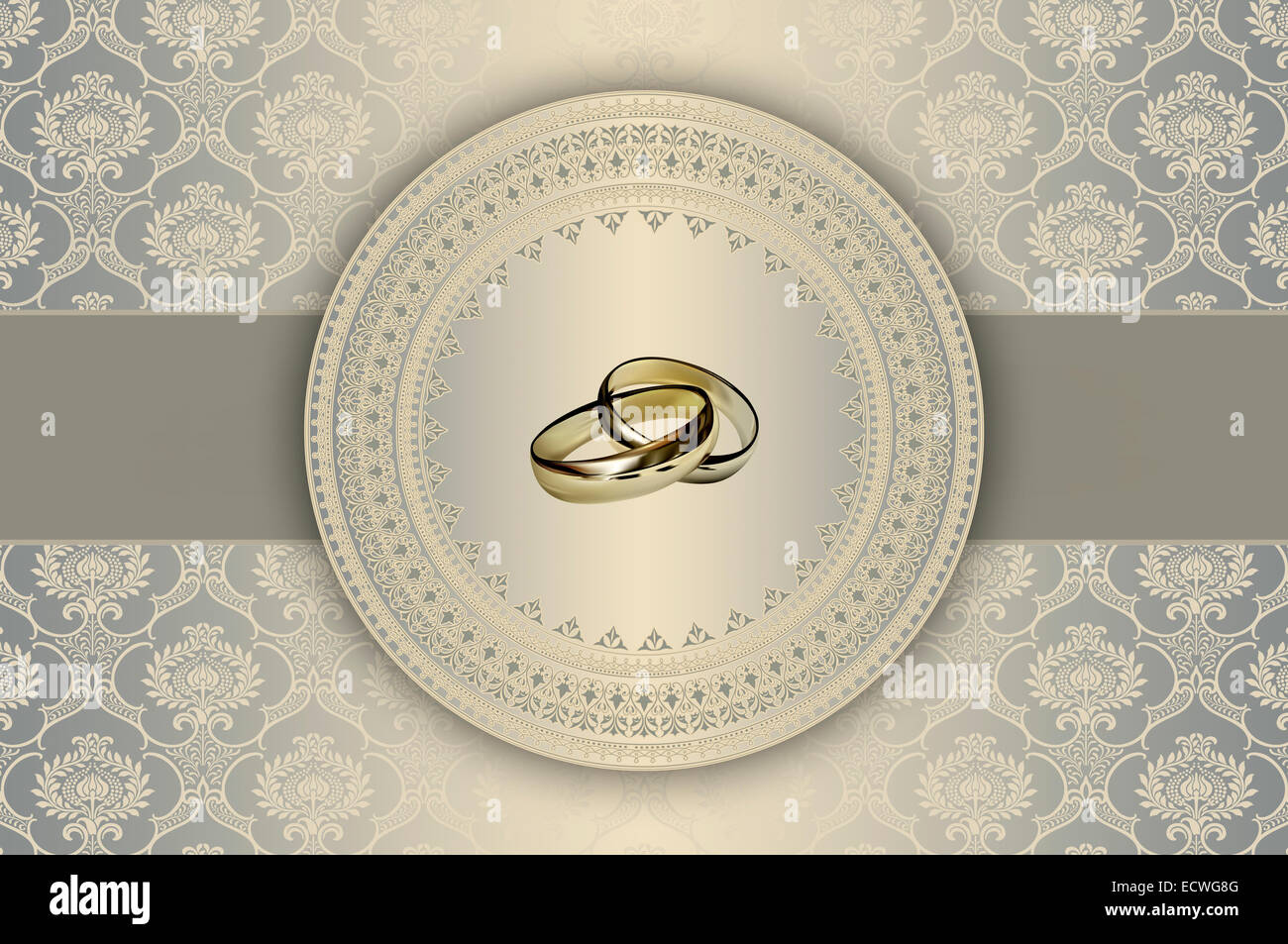 Template of wedding invitation card with decorative patterns Stock ...