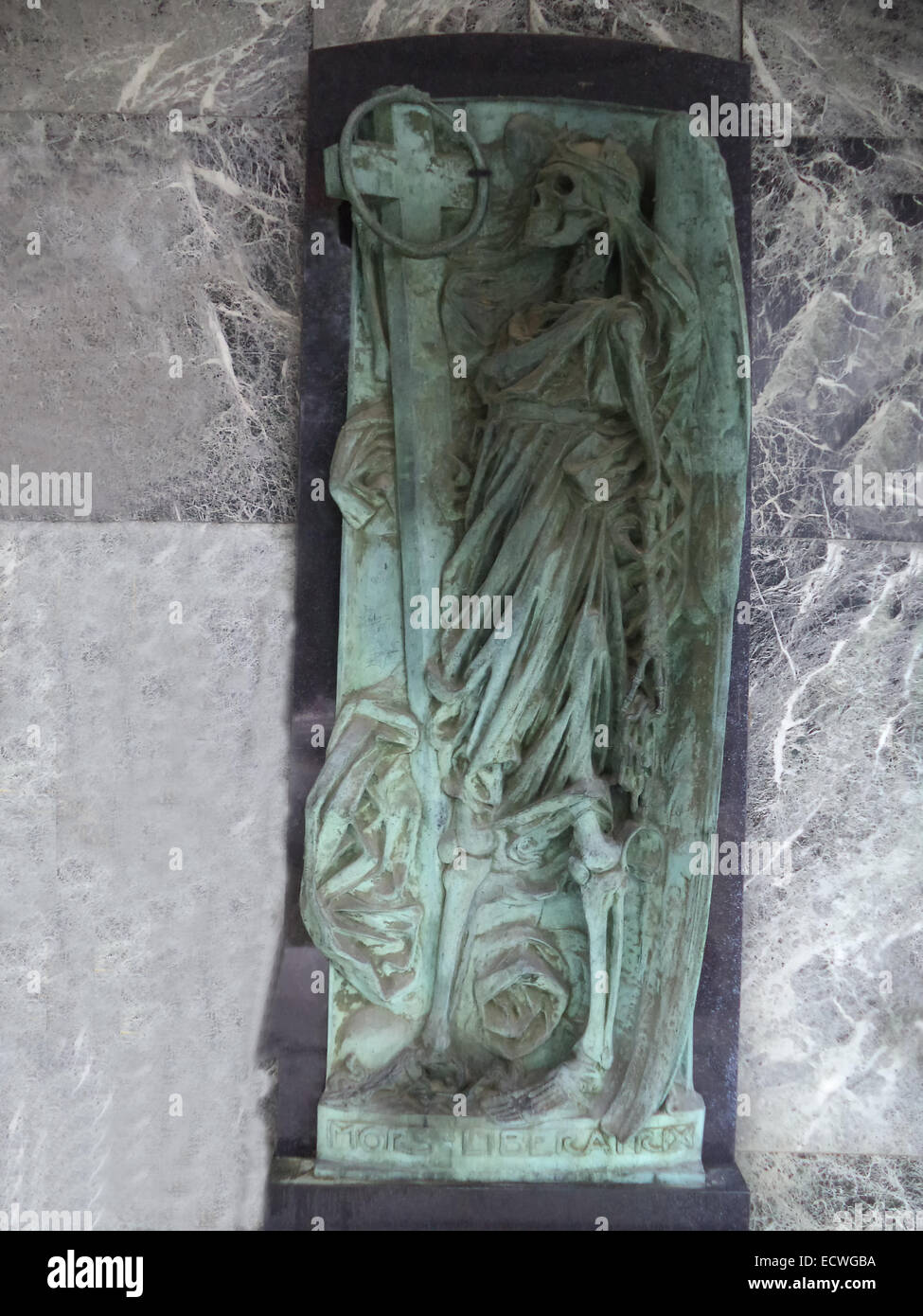 Death personified as a skeleton with a cross Stock Photo - Alamy