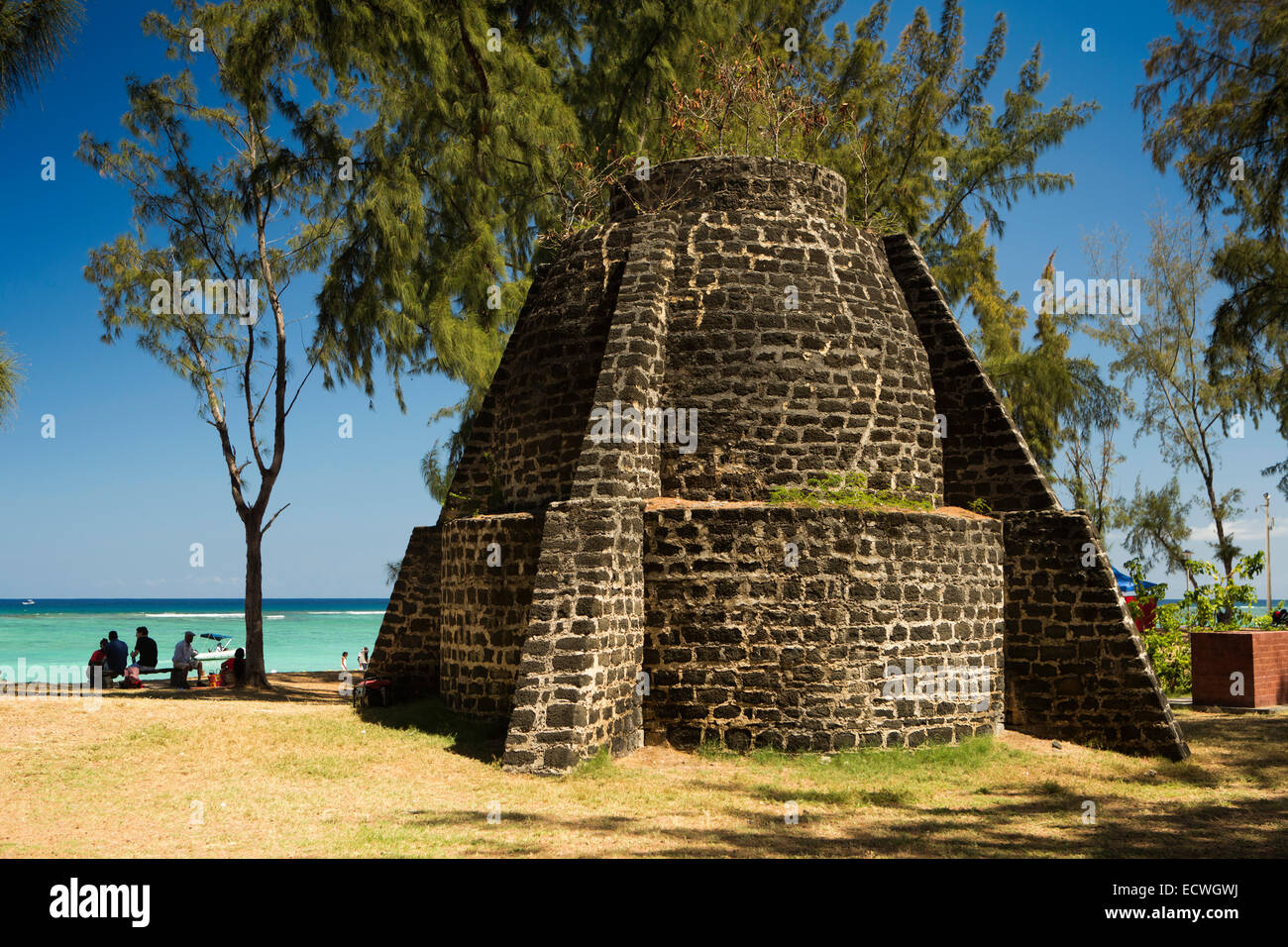 Mauritius, Flic en Flac, Industrial heritage, old brick built kiln on ...
