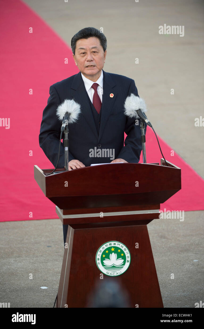 Macao, China's Macao. 20th Dec, 2014. Li Gang, director of the Liaison ...