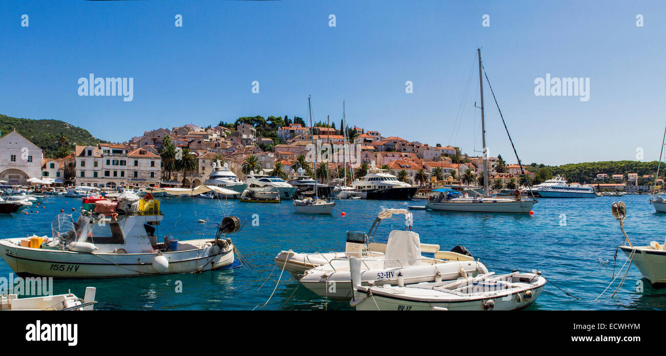 Boats at marina in Hvar, Croatia Stock Photo - Alamy