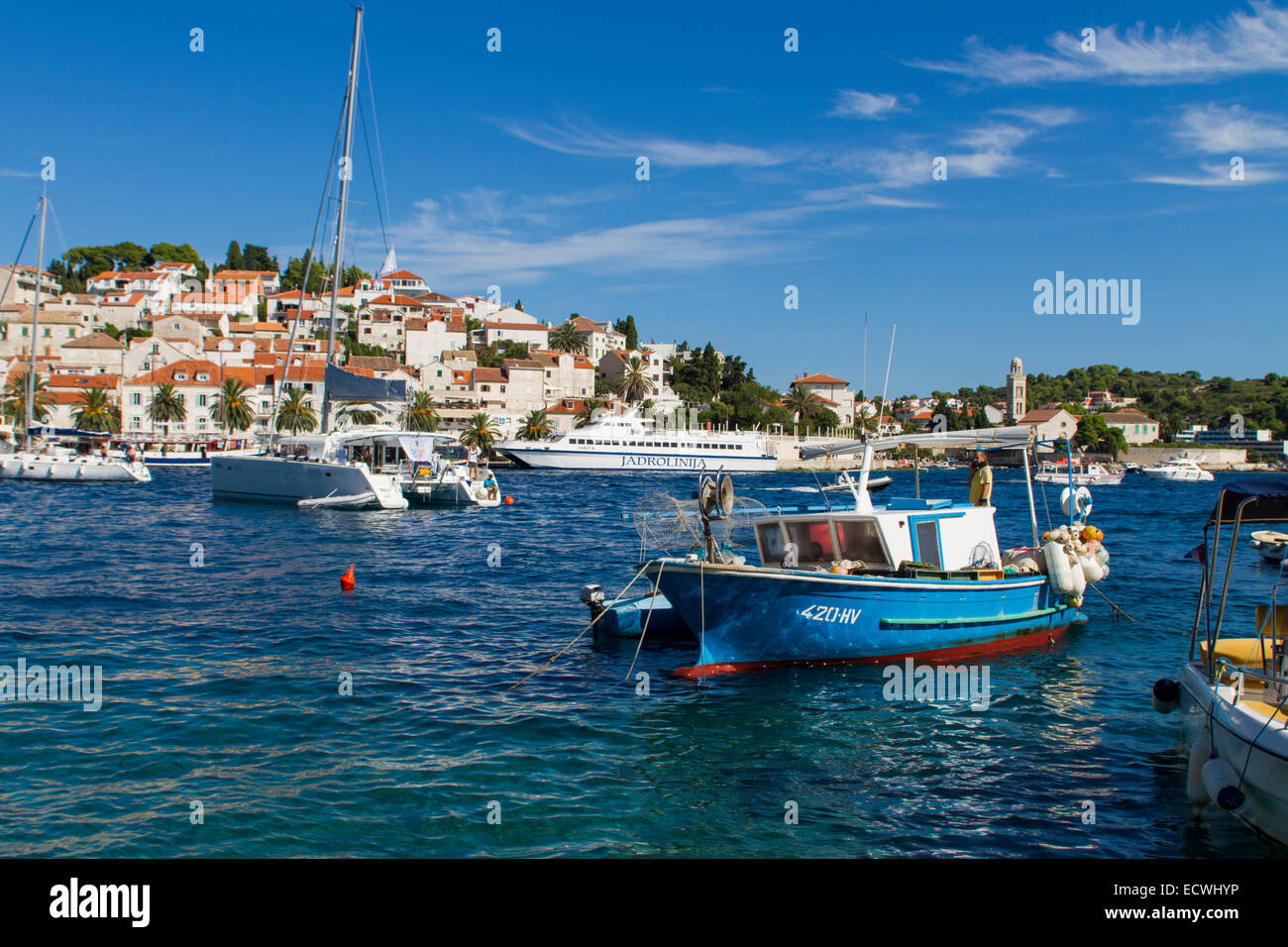 Boats at marina in Hvar, Croatia Stock Photo - Alamy