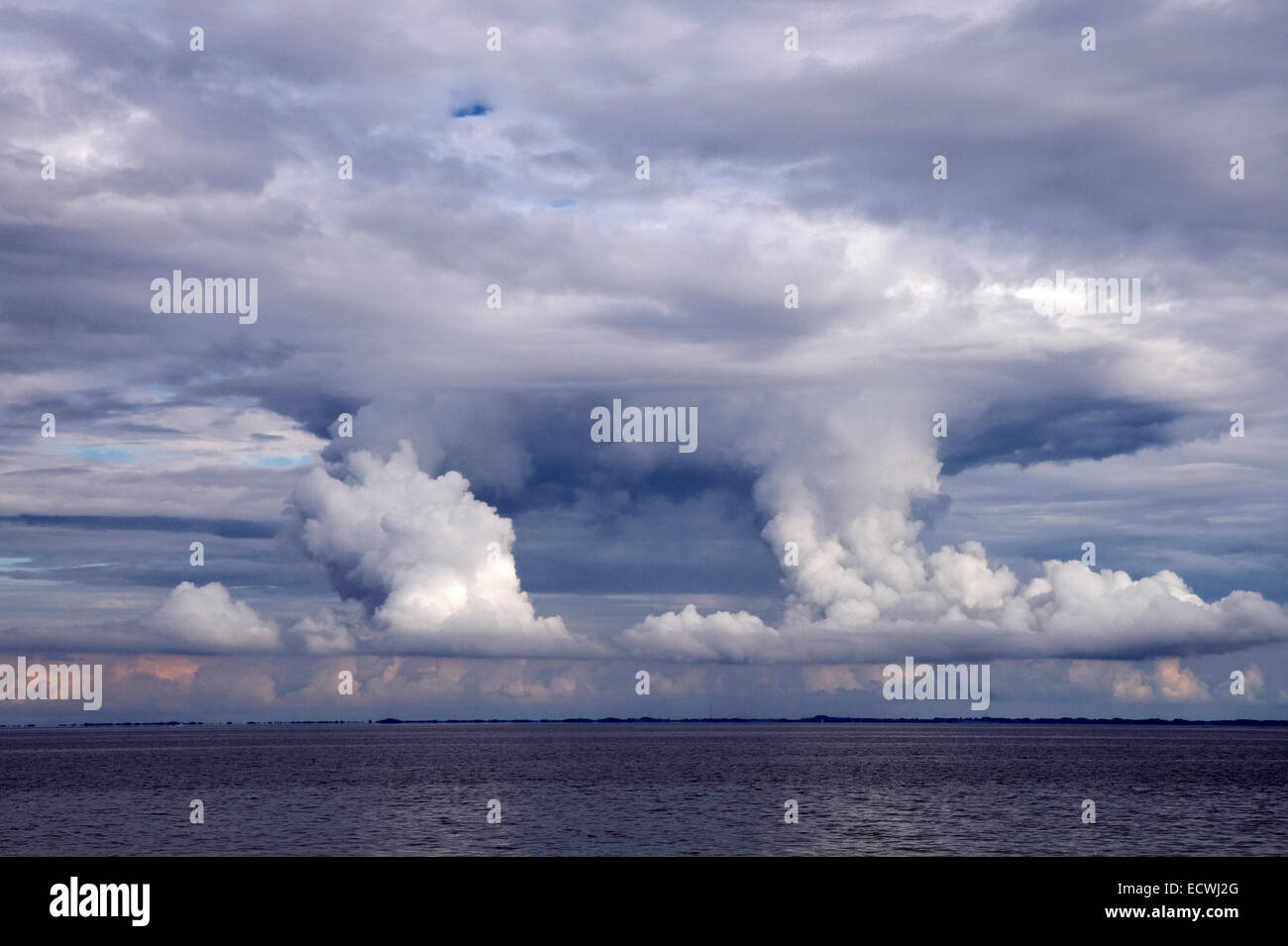 Thunder Clouds over the ocean. Can be used as background Stock Photo ...