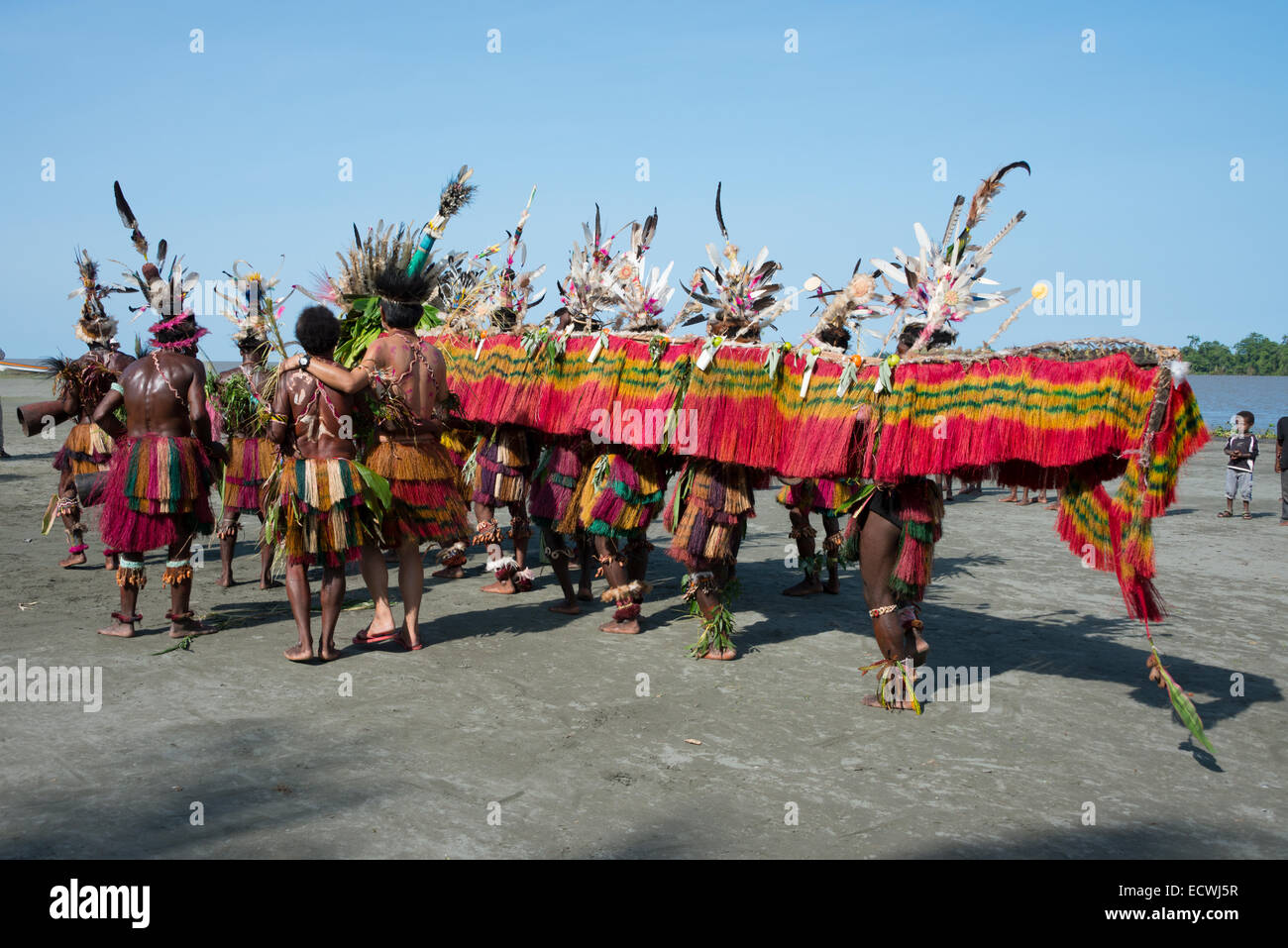 Melanesia, Papua New Guinea, Sepik River area, Village of Kopar ...