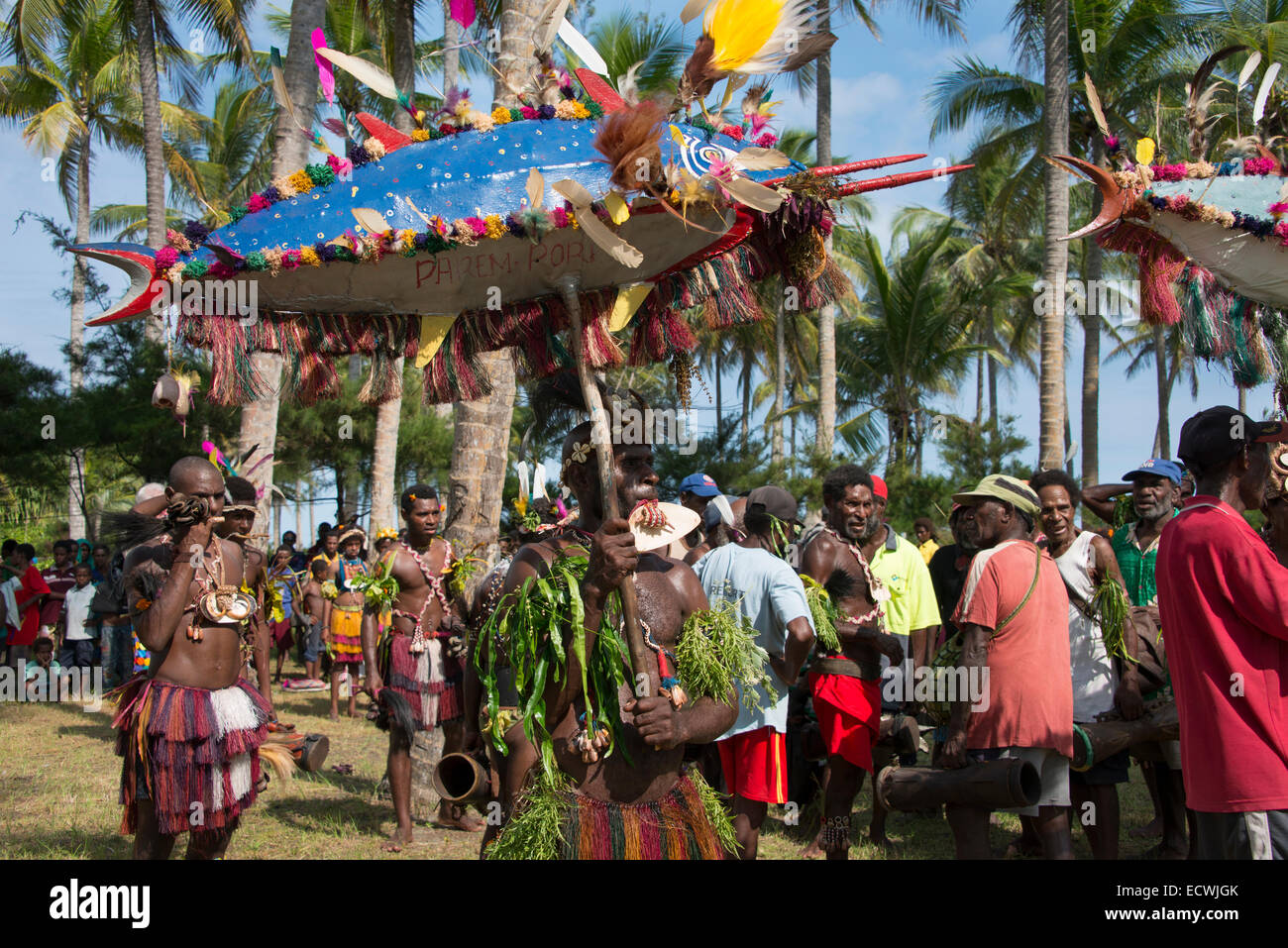 Melanesia, Papua New Guinea, Sepik River area, Murik Lakes, Karau ...