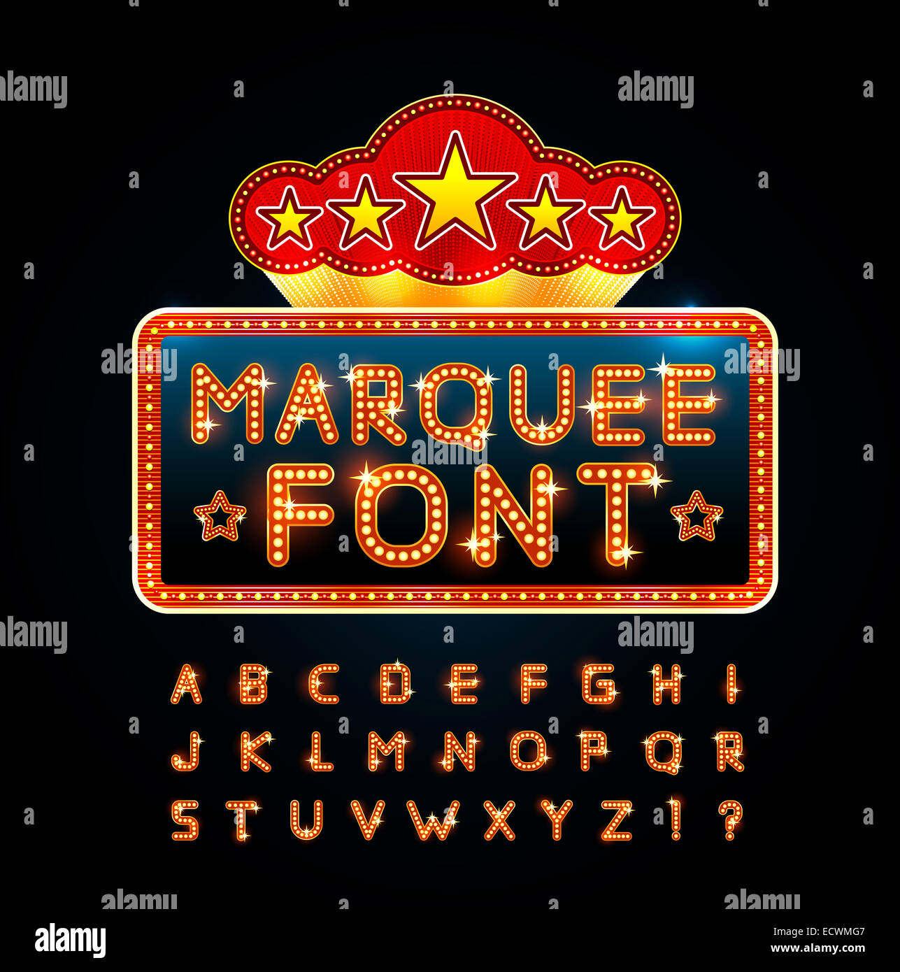 Retro font hi-res stock photography and images - Alamy
