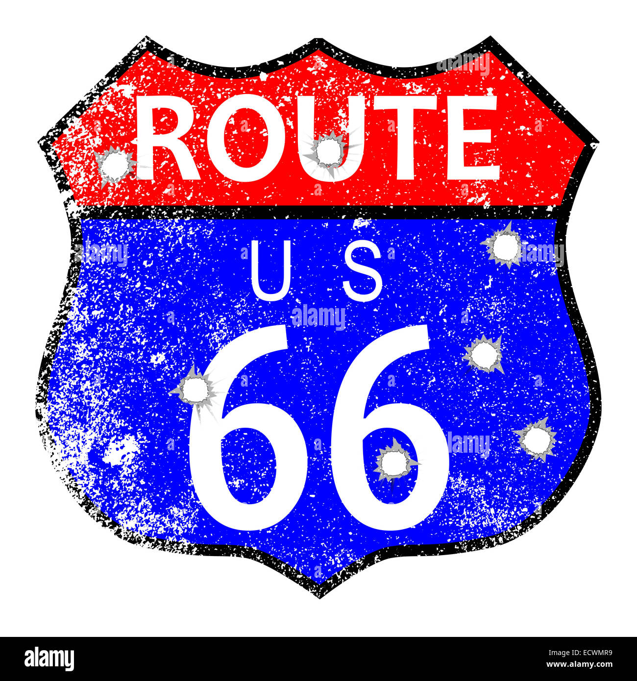 Damaged traffic sign Cut Out Stock Images & Pictures - Alamy