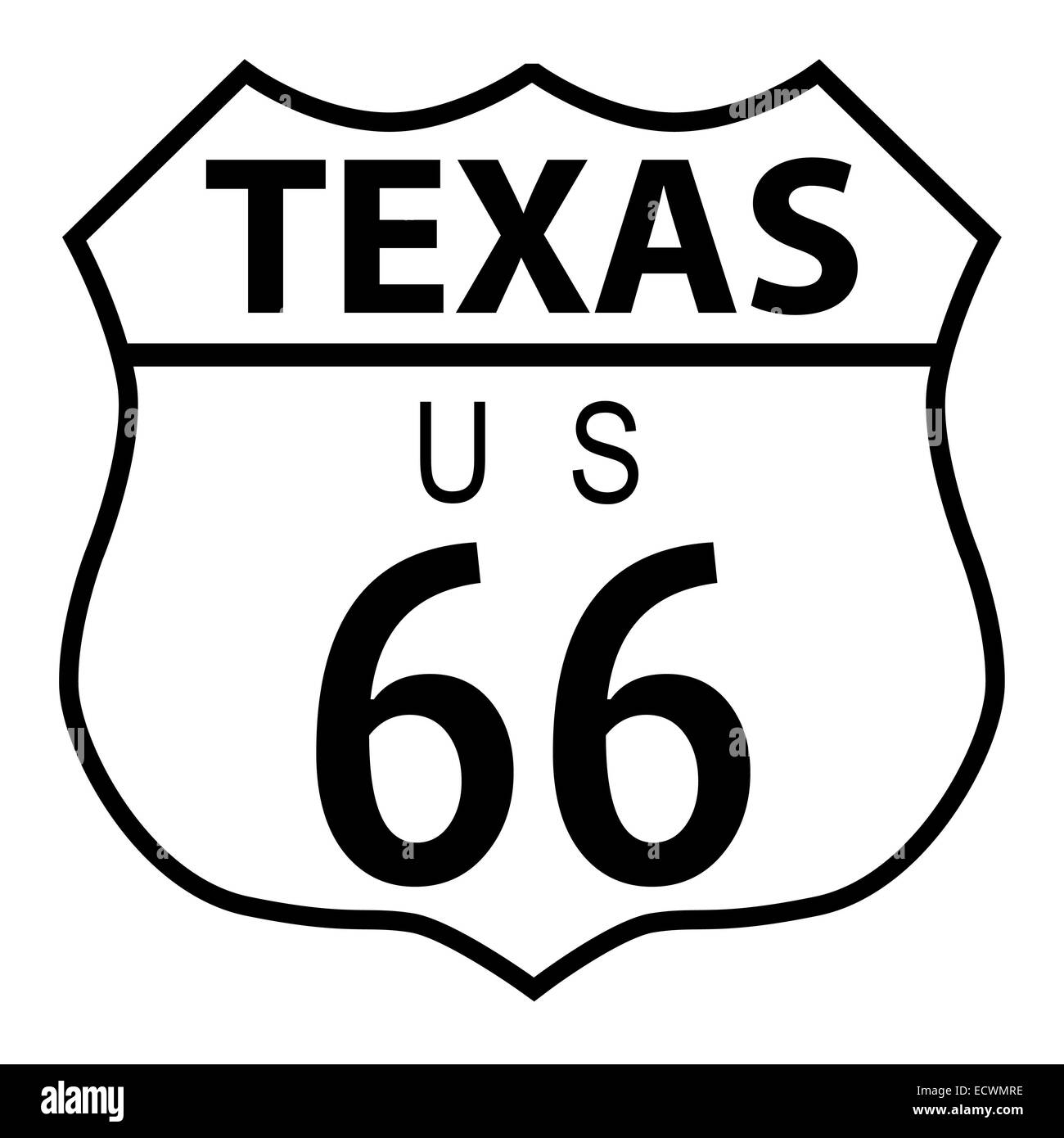 Route Road Sign Outline