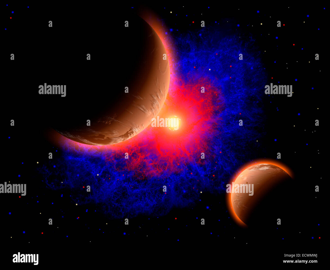 The Eye Of The Nebula.An Alien Star System Stock Photo - Alamy