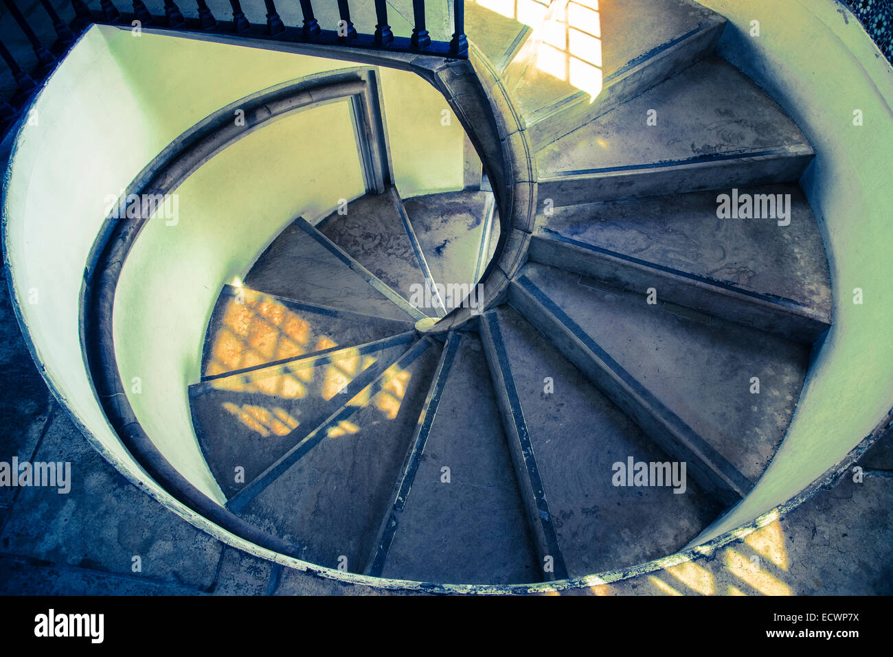 Spiral staircase, National Palace, Sintra, Portugal Stock Photo - Alamy