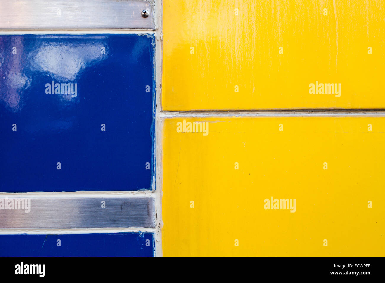 Yellow and blue composition Stock Photo - Alamy