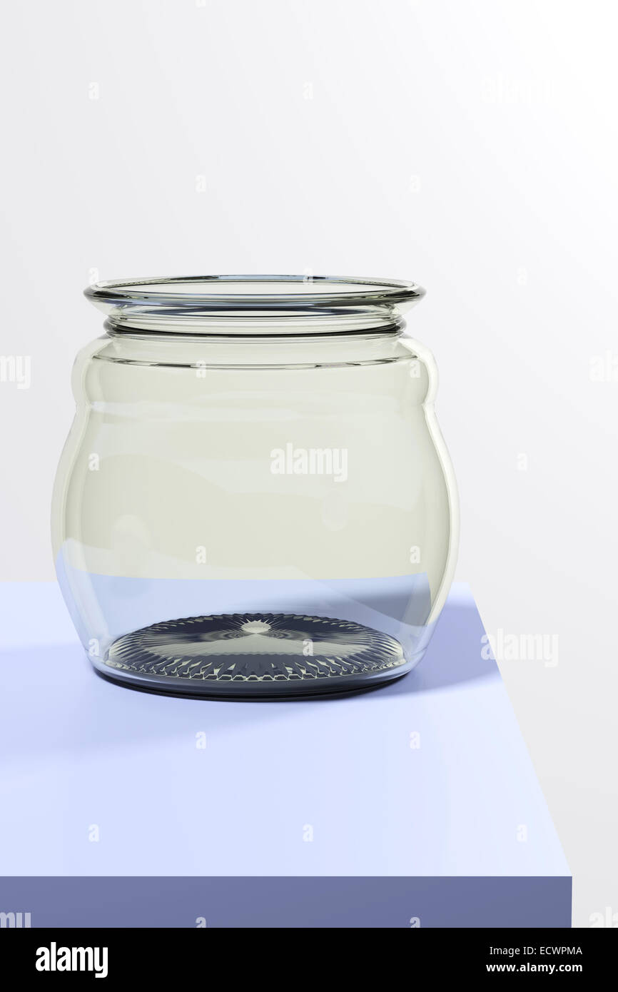 3d rendering of an empty glass pot Stock Photo - Alamy